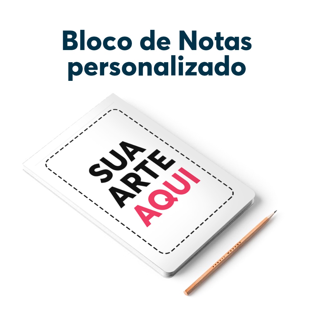 Bloco de Notas Personalizado com Sua Arte Logo - Caderneta | Shopee Brasil