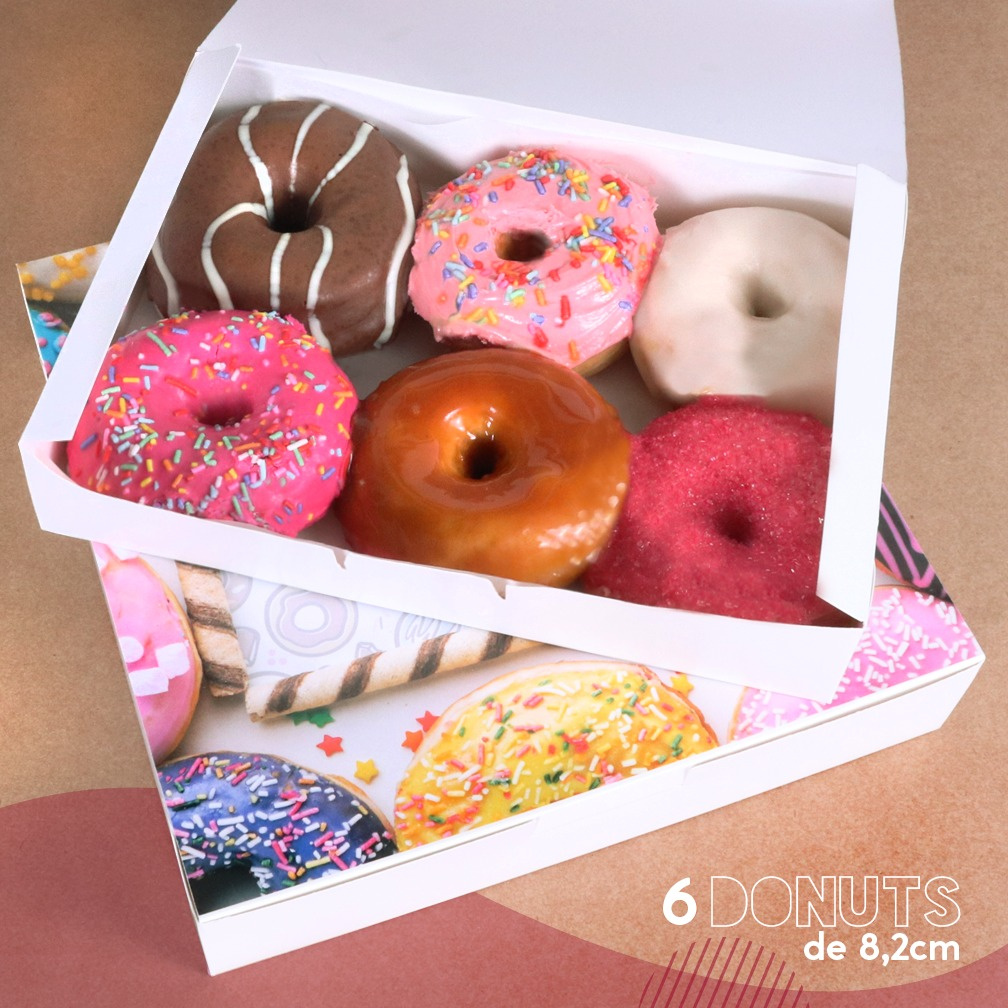 Embalagem p/ Donuts M ( 25 x 17 x 5 cm) - 25 unidades - Escorrega o Preço
