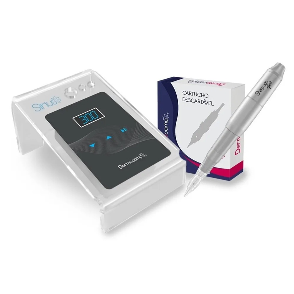 Kit Sirius Dark + Dermografo Sharp 300 + 10 Agulhas Dermocamp | Shopee ...