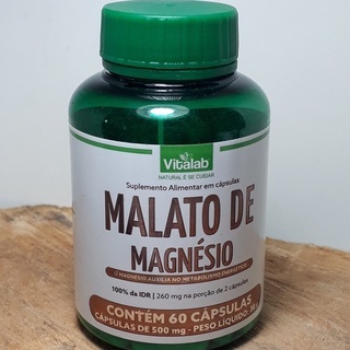 MALATO DE MAGNESIO 60 CAPSULAS - 500MG - VITALAB | Shopee Brasil