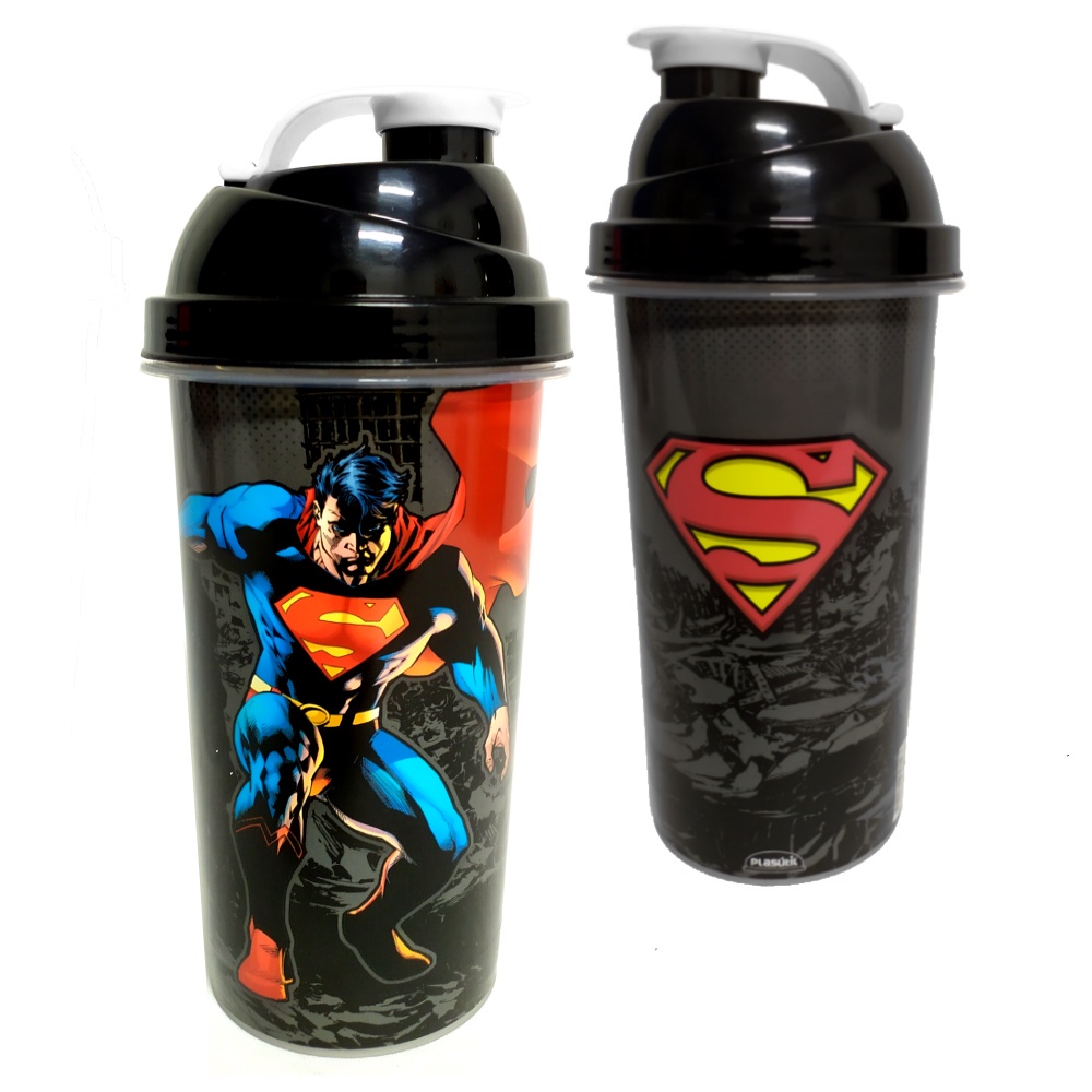 Copo Infantil Shake Superman 580ml Tampa com Rosca | Shopee Brasil