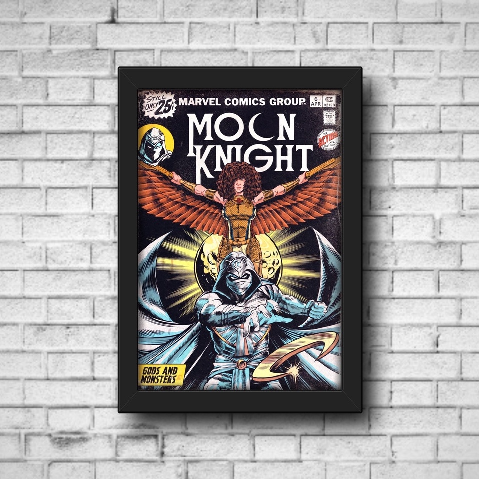 Quadro Decorativo HQ Cavaleiro da Lua Moon Knight (Mod.6) | Shopee Brasil
