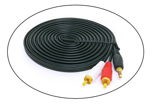 Cabo Áudio Auxiliar P2 X 2 Rca 10m Som Estereo 10 Metros | Shopee Brasil