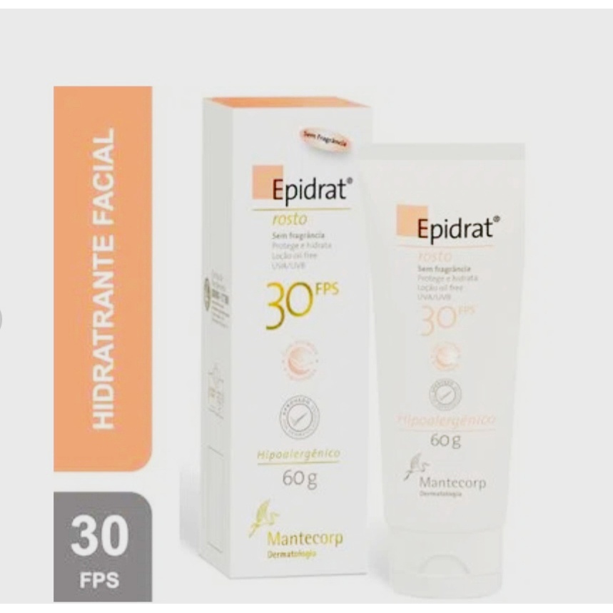 Hidratante Facial Epidrat Rosto FPS30 60g | Shopee Brasil