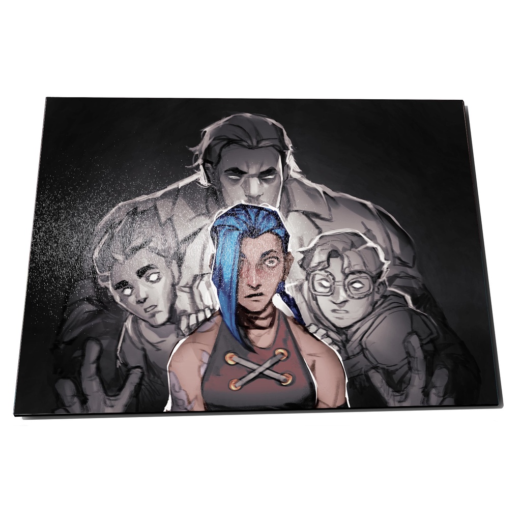 Placa Arcane League Of Legends Jinx Powder Enemy Azar Silco Vander Vi ...