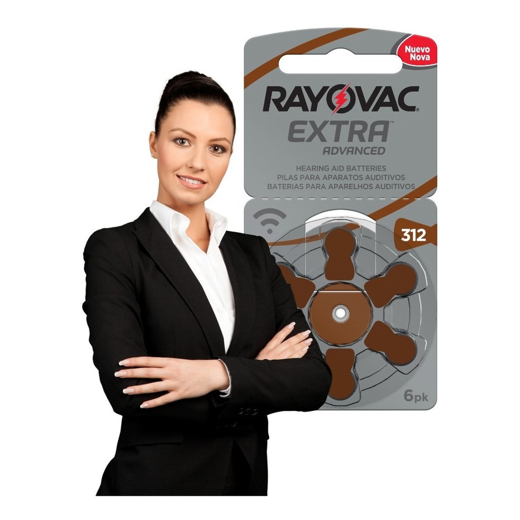 60 Pilhas Baterias Tam 312 Aparelho Auditiva Rayovac | Shopee Brasil