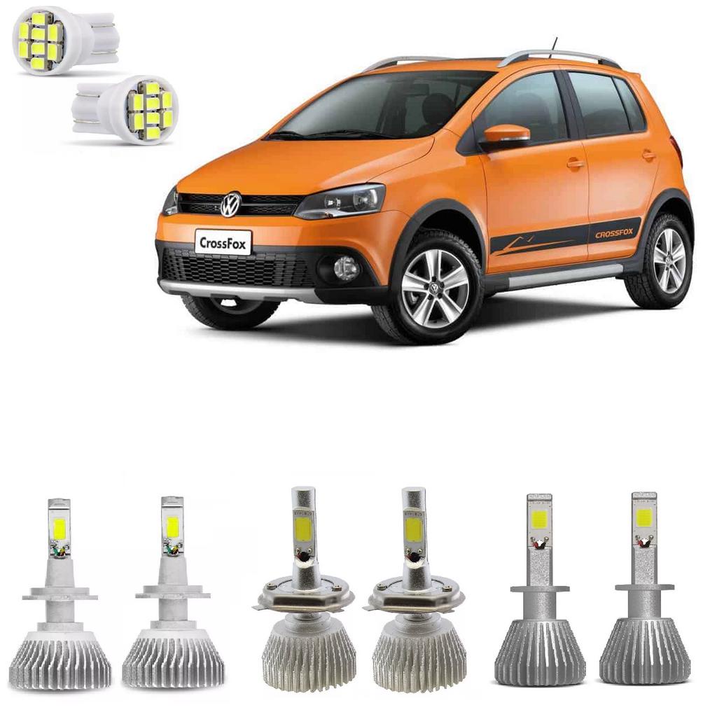 Kit Lâmpadas Led Farol Alto Baixo E Milha VW CROSSFOX | Shopee Brasil