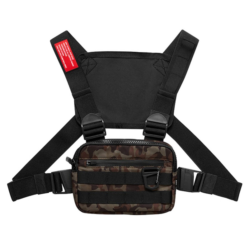 1PCS Men Tactical Waist Bag Tactical Vest Chest Pack Hip Hop Function ...