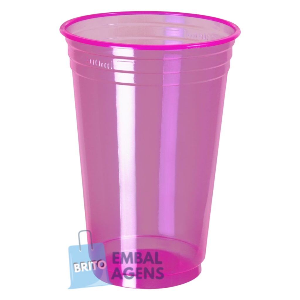 Copobras Copo Balada Neon 300ml C/ 100 Unidades | Shopee Brasil