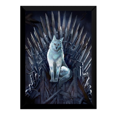 Quadro Game Of Thrones Arte Stark Lobo No Trono De Ferro | Shopee Brasil