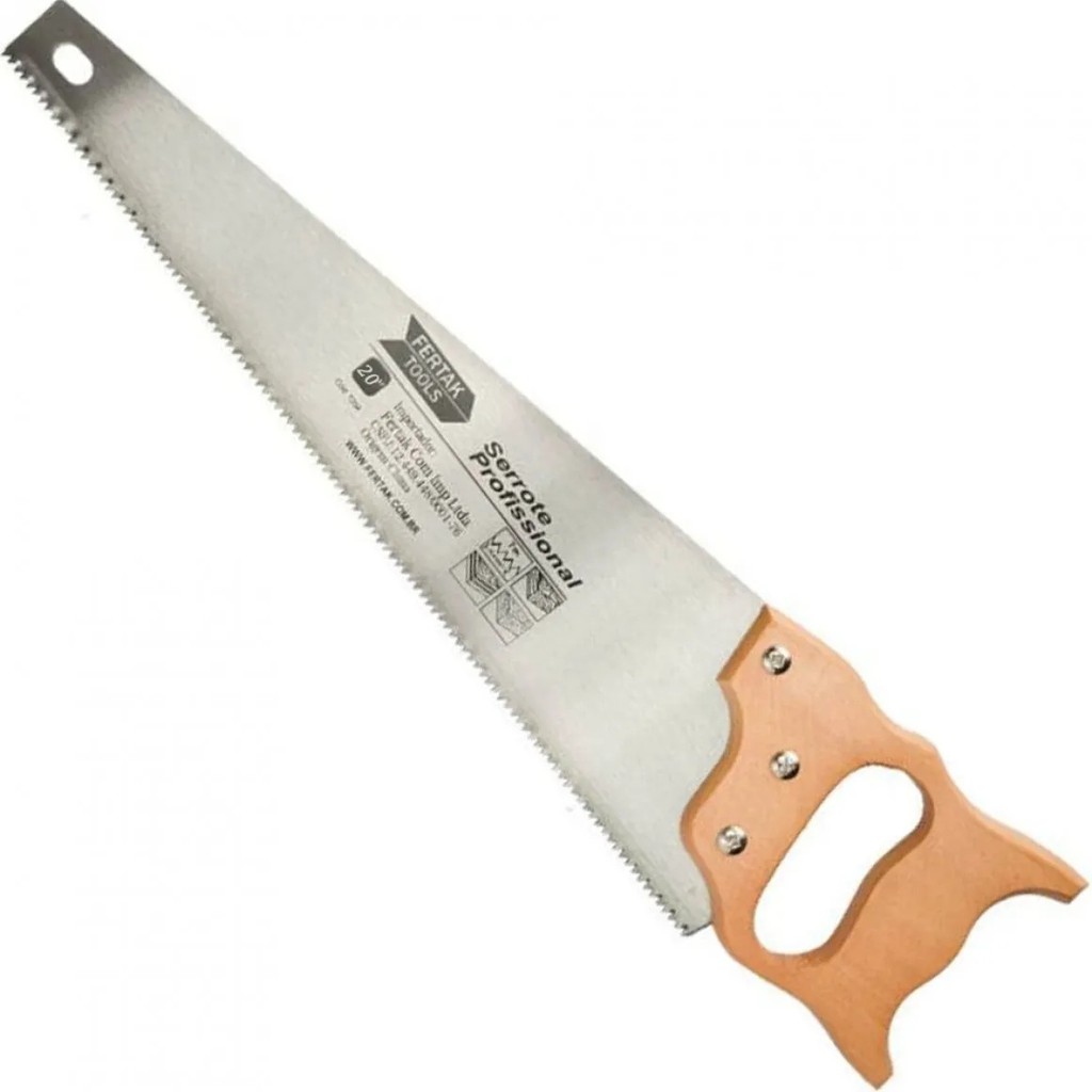 Serrote Profissional 20 Com Cabo De Madeira - Fertak | Shopee Brasil