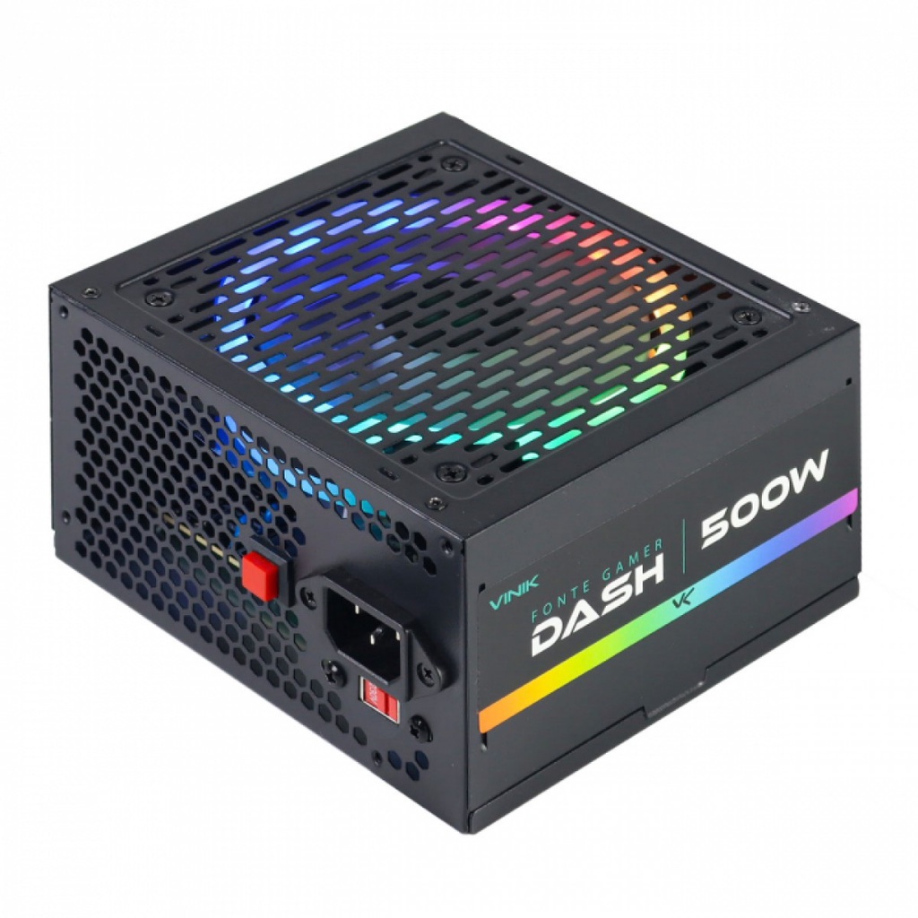 Fonte Atx Dash 500w Gamer C/ Rgb Vinik Para Pc Gamer Bivolt | Shopee Brasil