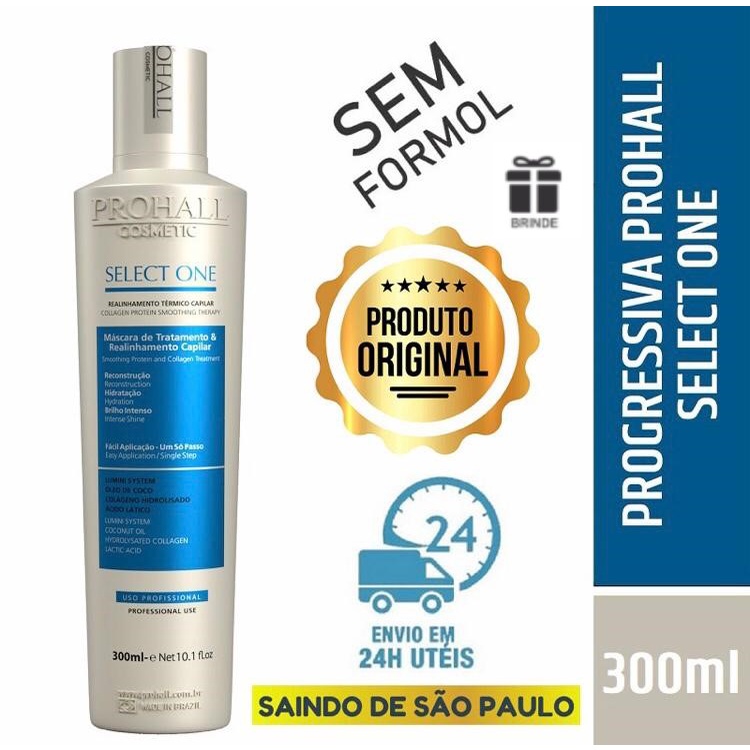 prohall select one 1L / 300ml progressiva orgânica PRODUTO 100% ...