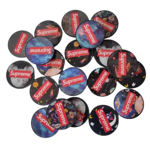 Kit 100 unidades Pop Socket Supreme variados | Shopee Brasil