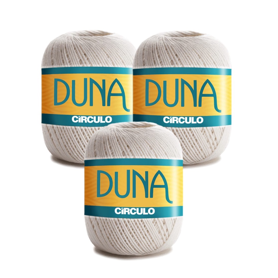 Linha Duna Círculo 170m Cor Off White 8176 - Kit 3 unidade | Shopee Brasil