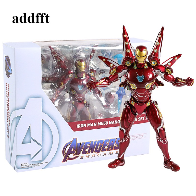 SHF Avengers Endgame Iron Man MK50 Nano Weapon Set 2 Ação Figura De PVC ...