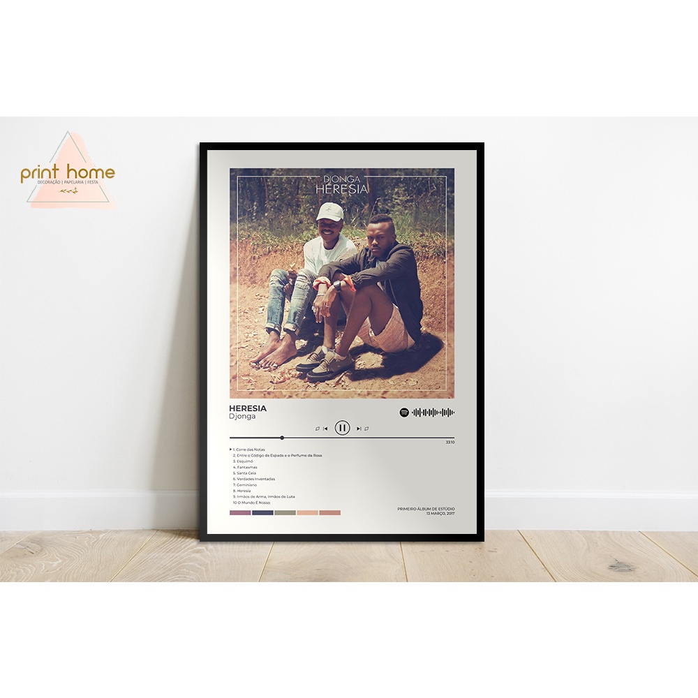 Quadro Placa Mdf Spotify Album Djonga Heresia | Shopee Brasil