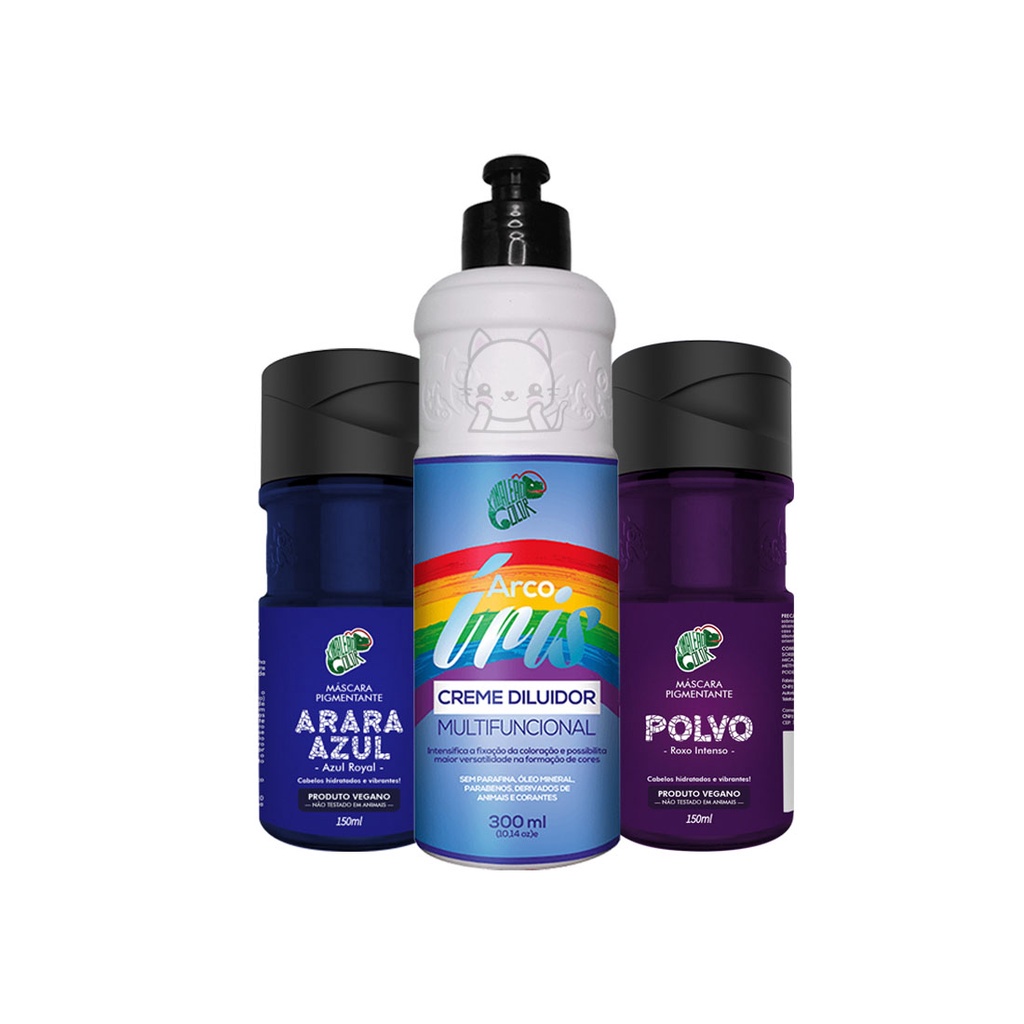 Kit Arara Azul + Polvo + Diluidor 300ml - Kamaleão Color | Shopee Brasil