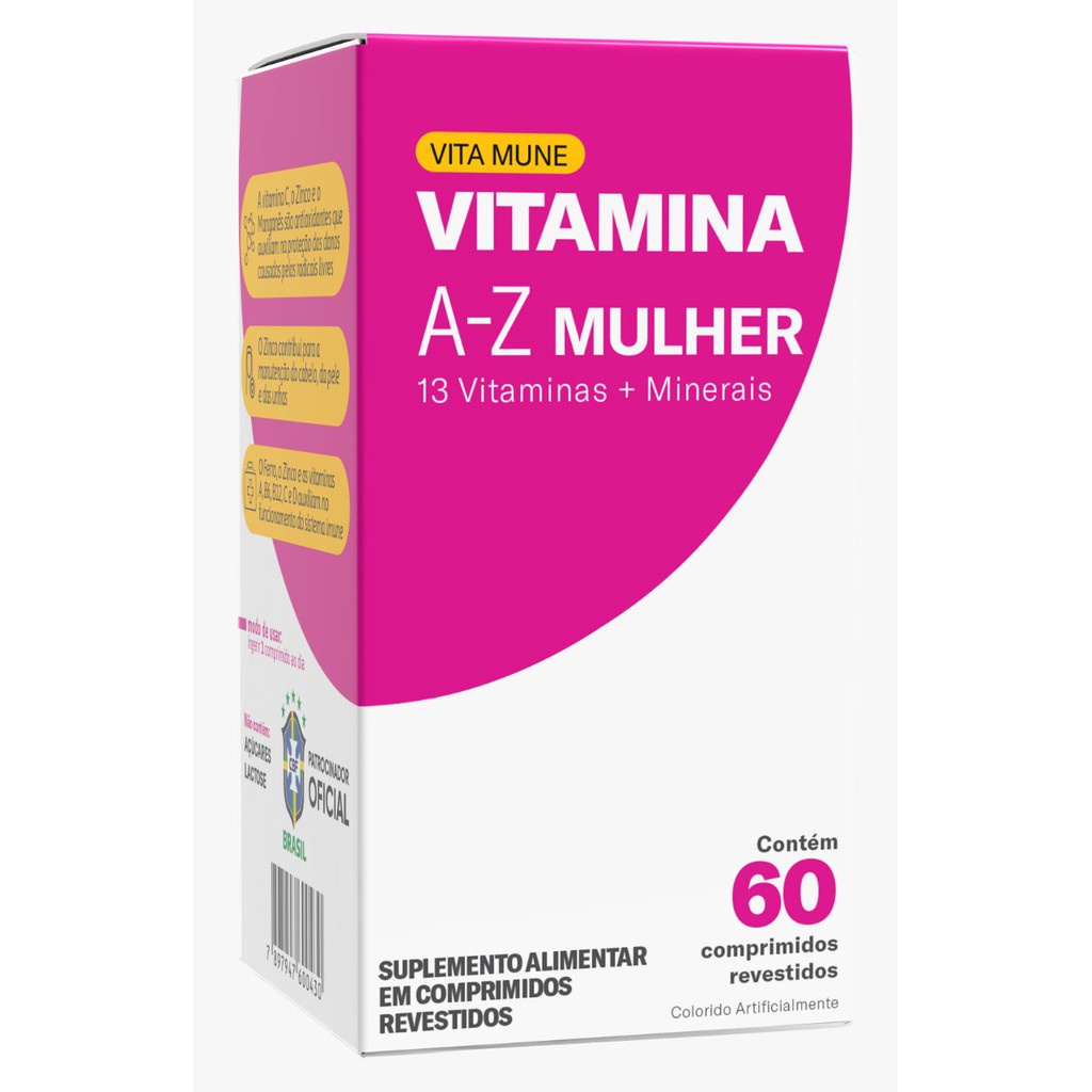 MultiVitaminico A-Z Mulher 60 comprimidos Vitamune | Shopee Brasil