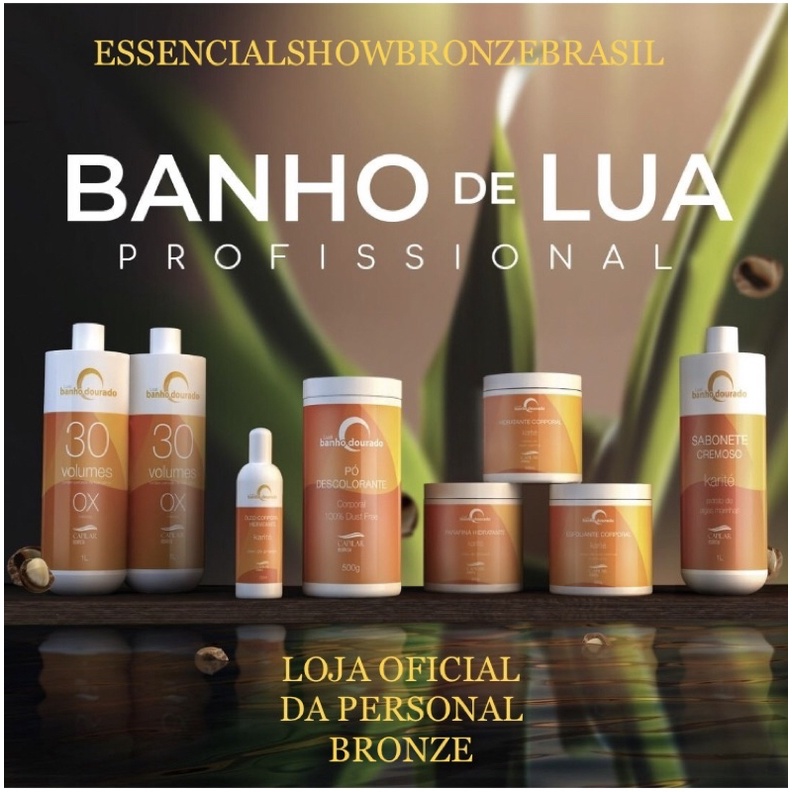 KIT BANHO DE LUA DOURADO KARITE 9 ITENS profissional do Bronze. | Shopee Brasil