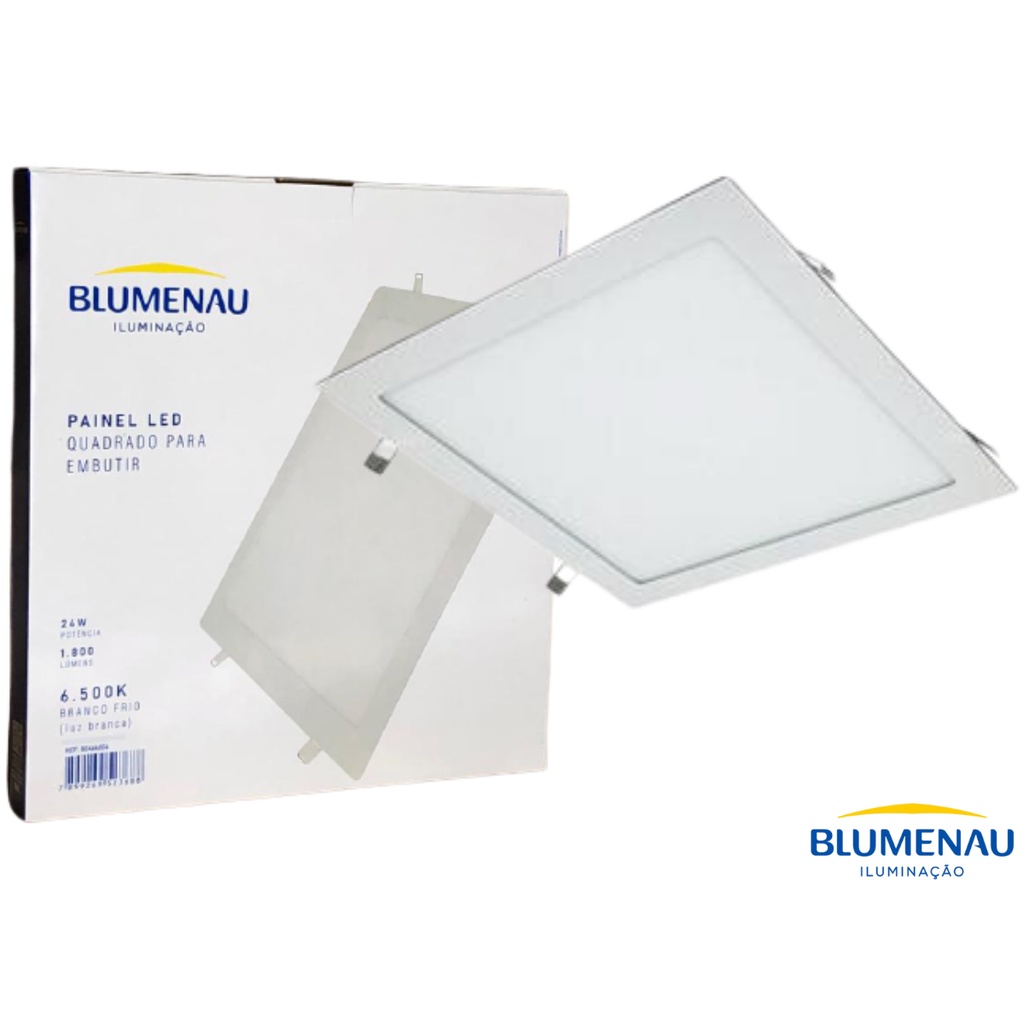 Painel Led 24w Embutir Quadrado 3000K/4100K/6500K Bivolt - Blumenau | Shopee Brasil