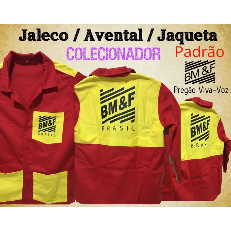 JALECO AVENTAL BM&F BOVESPA BOLSA DE VALORES PREGÃO VIVA VOZ (padrão ...