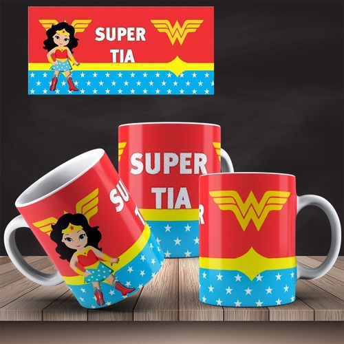Caneca Porcelana XÍCARA- Super Tia Mulher Maravilha - EU TENHO UMA SUPER TIA | Shopee Brasil