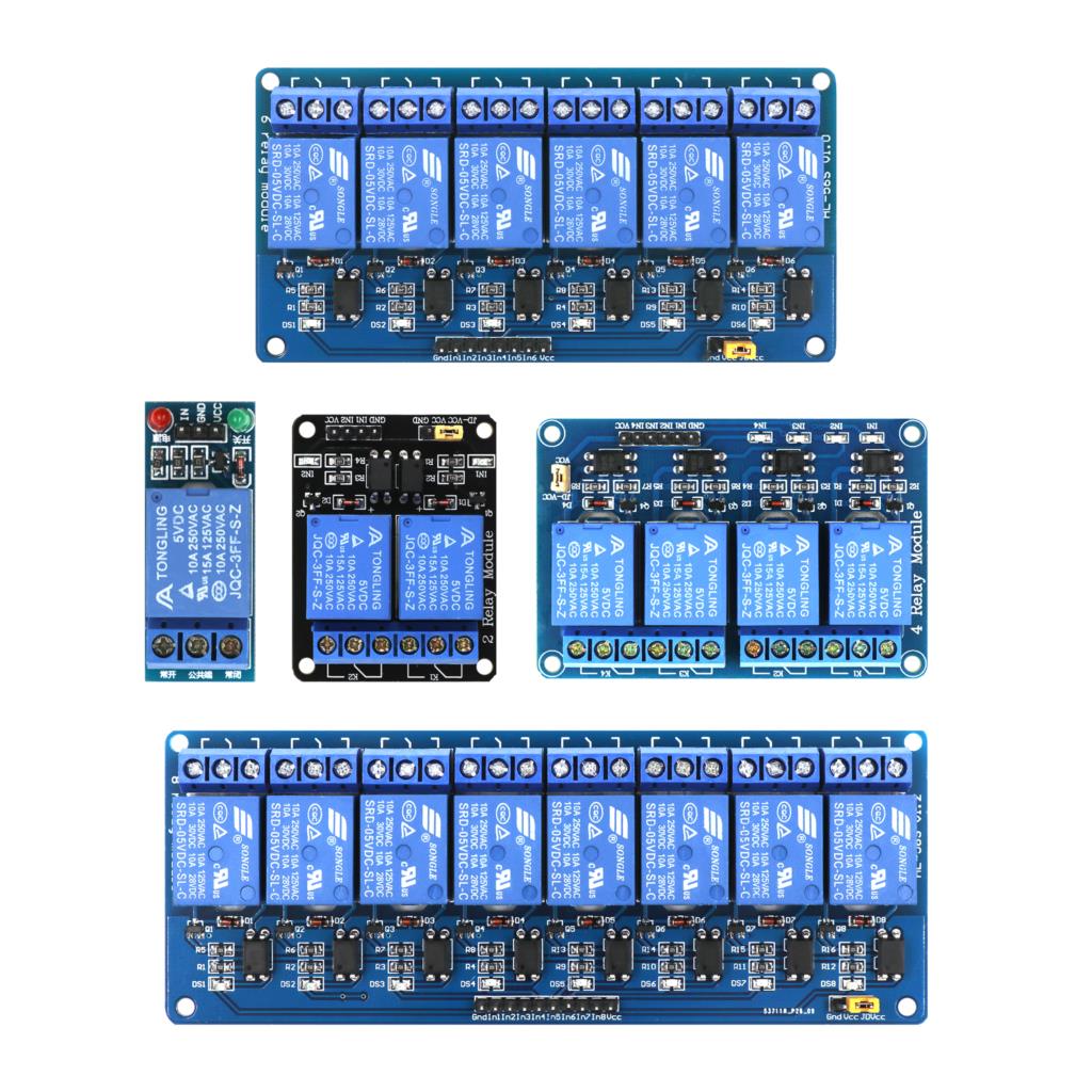 Módulo De Relé De 5V 1/2/4/6/8 Canais Com Optoacoplador 5V Saída De 1 2 4 6 8 Vias Para Arduino ...