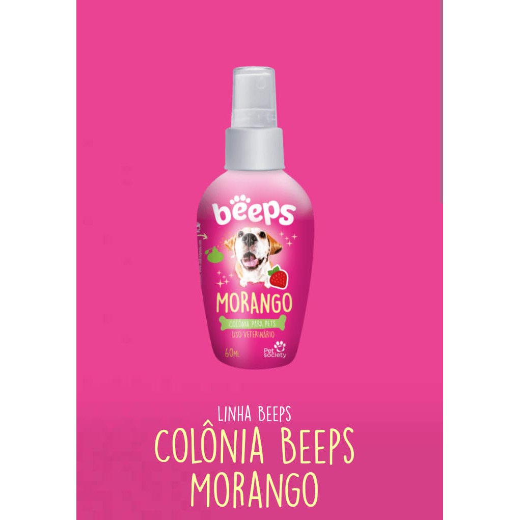 Colônia Beeps Morango 60ml | Shopee Brasil