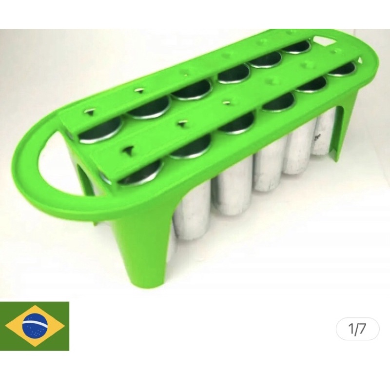 Forma De Picole Redonda Alumínio 12 Cavidades picoleteira VERDE ...