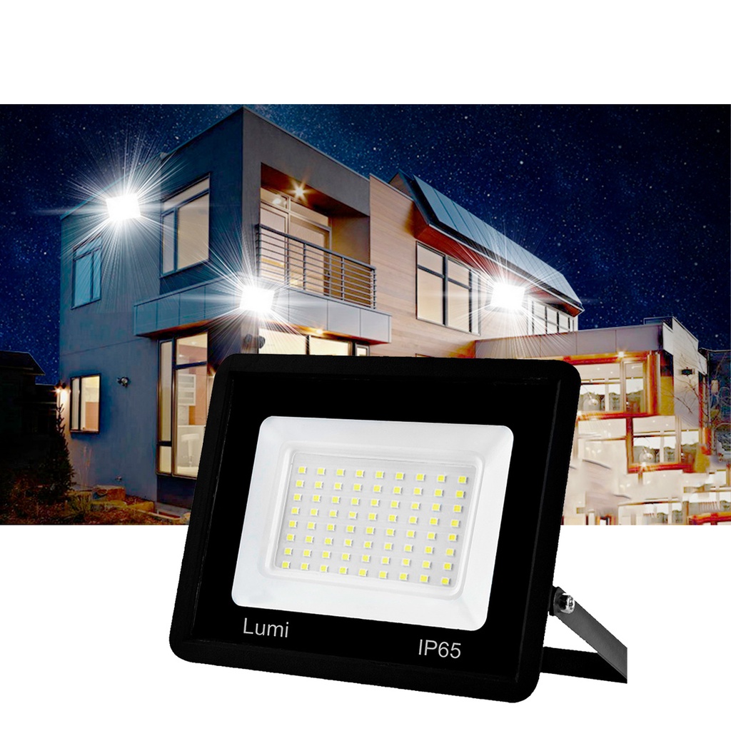 Holofote Refletor Super Forte Led 100w Bivolt Lumi Prova D'água Pronta ...