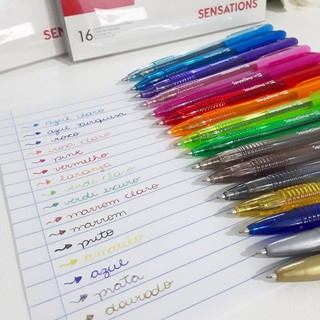 Caneta Gel Newpen Sensations - 16 Cores | Shopee Brasil