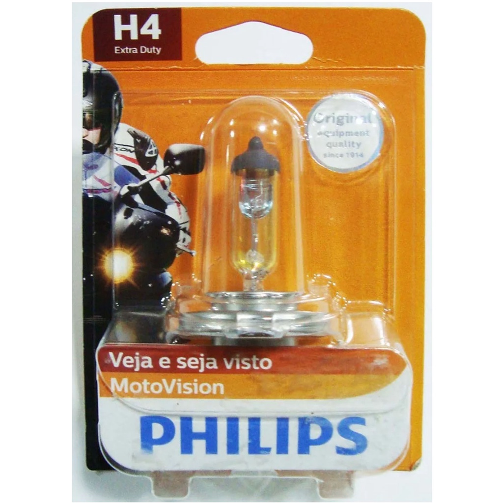 Lampada Titan Ybr Fazer Factor Twister H4 35/35w Moto Vision Philips ...