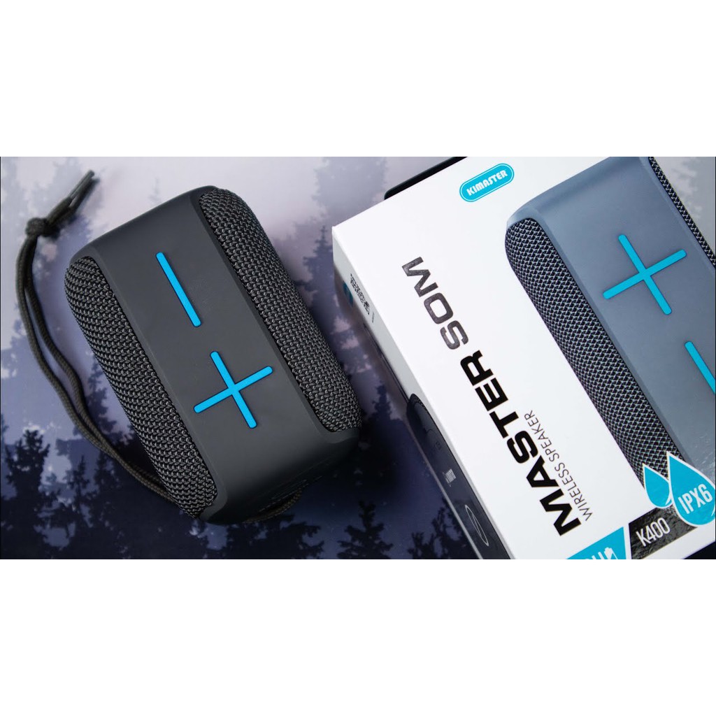 Caixa De Som Bluetooth Kimaster K400 Prova À Água IPX6 Wireless Speaker | Shopee Brasil