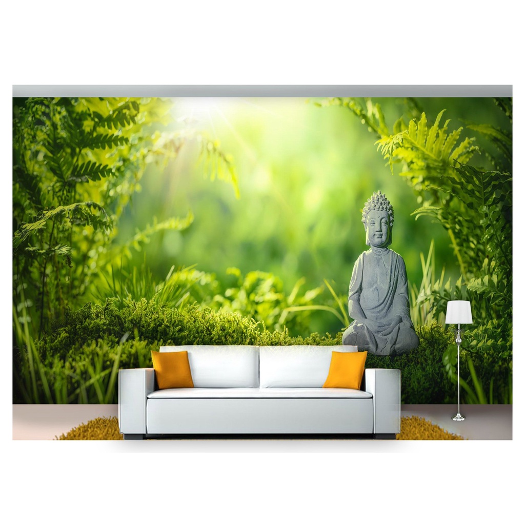 papel de parede Religioso Buda Budismo Grama 3D 7,5m² RL63 | Shopee Brasil