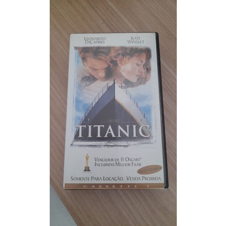vhs 1 fita VHS ORIGINAL filme Titanic filme legendado | Shopee Brasil