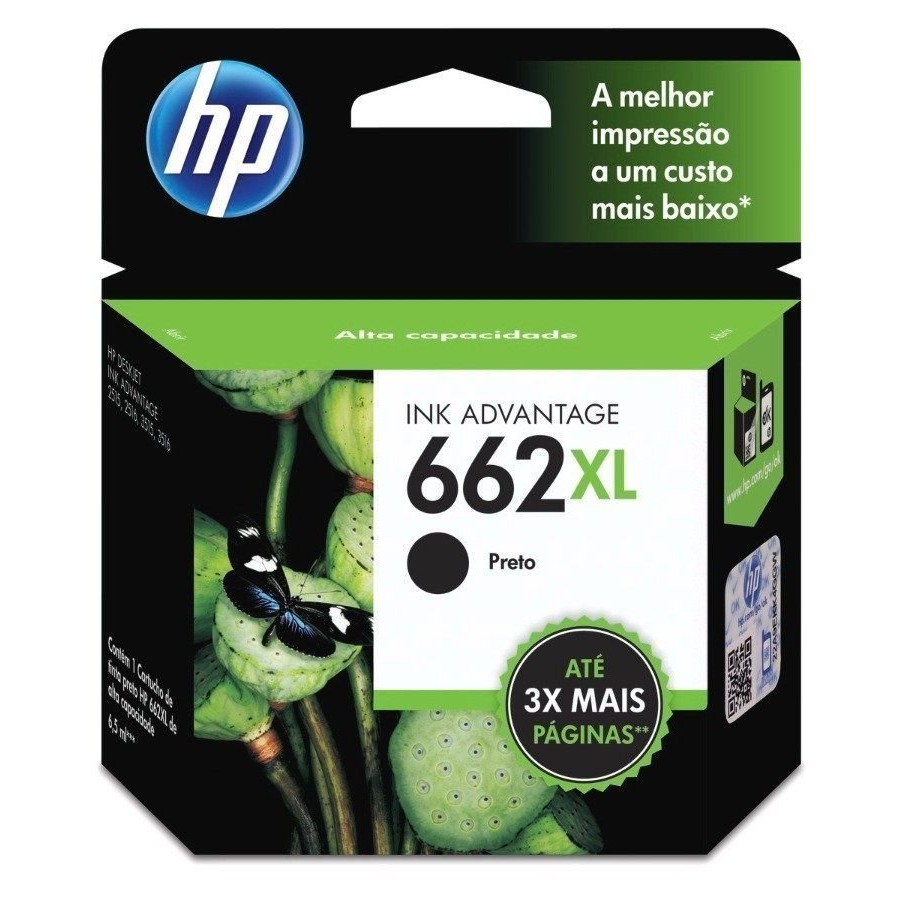 Cartucho Hp 662xl CZ105AB Preto Original para Hp Deskjet Ink Advantage ...