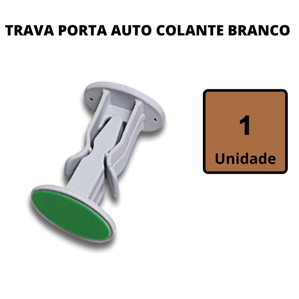 Trava Porta Auto Colante Branco 1PÇ | Shopee Brasil