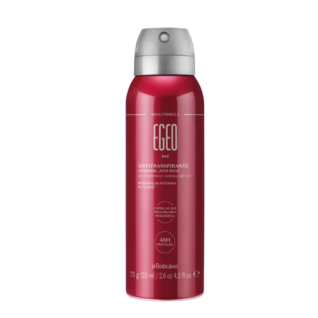 O Boticário Desodorante Antitranspirante Aerosol Egeo Red 75g | Shopee ...