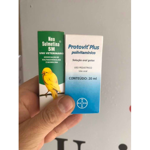 Kit Criação 120 ( 1 Neo Sulmetina Mas 1 Protovit Plus 20 Ml | Shopee Brasil