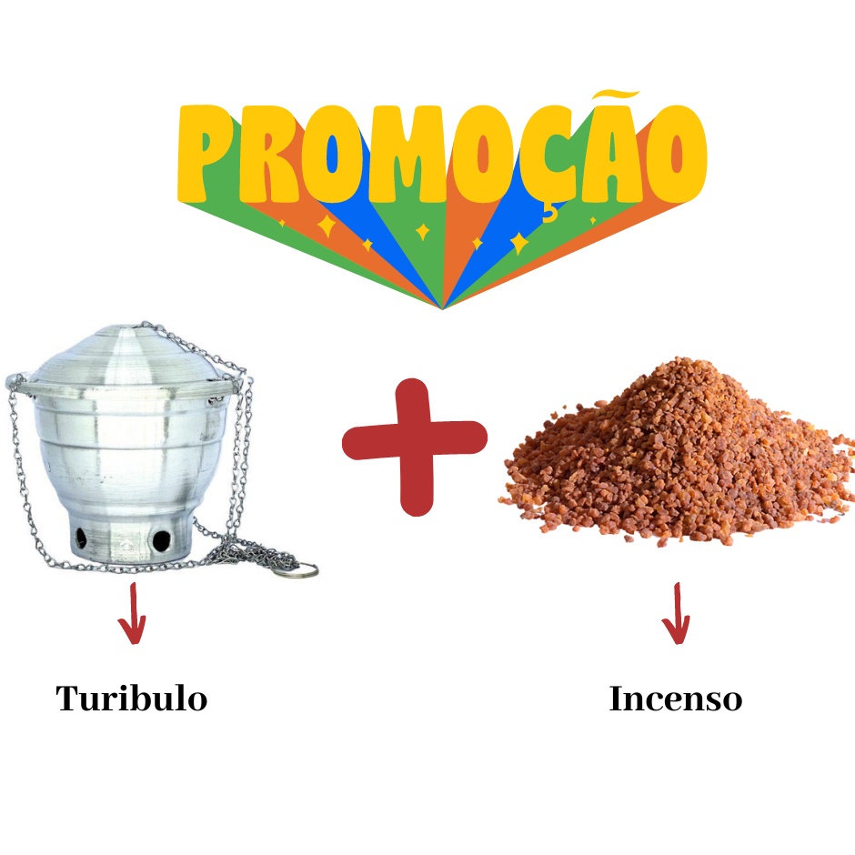 KIT DEFUMAÇÃO TURIBULO, DEFUMADOR EM ALUMÍNIO + Incenso 100 gramas em ...
