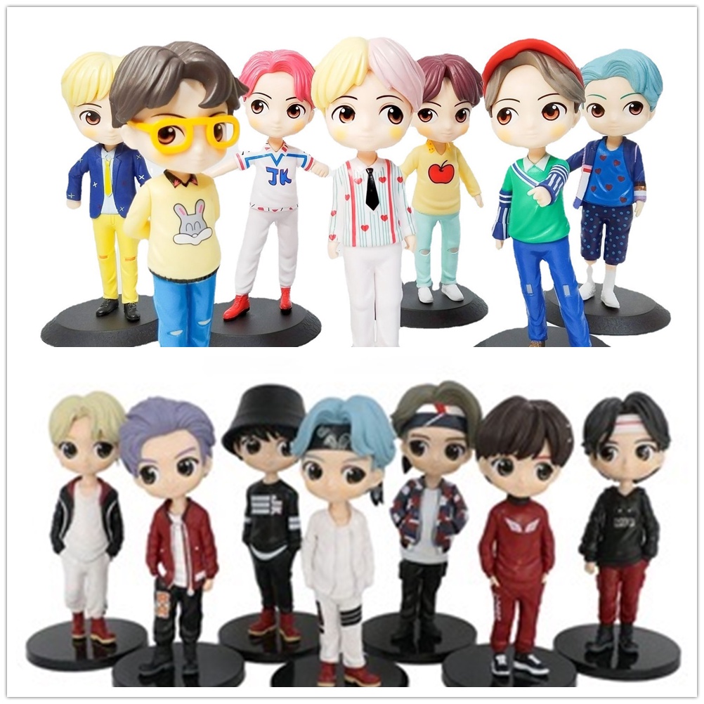 Vadios Crianças Action Figure Brinquedos Boneca BTS Idol 7 Estilos ...