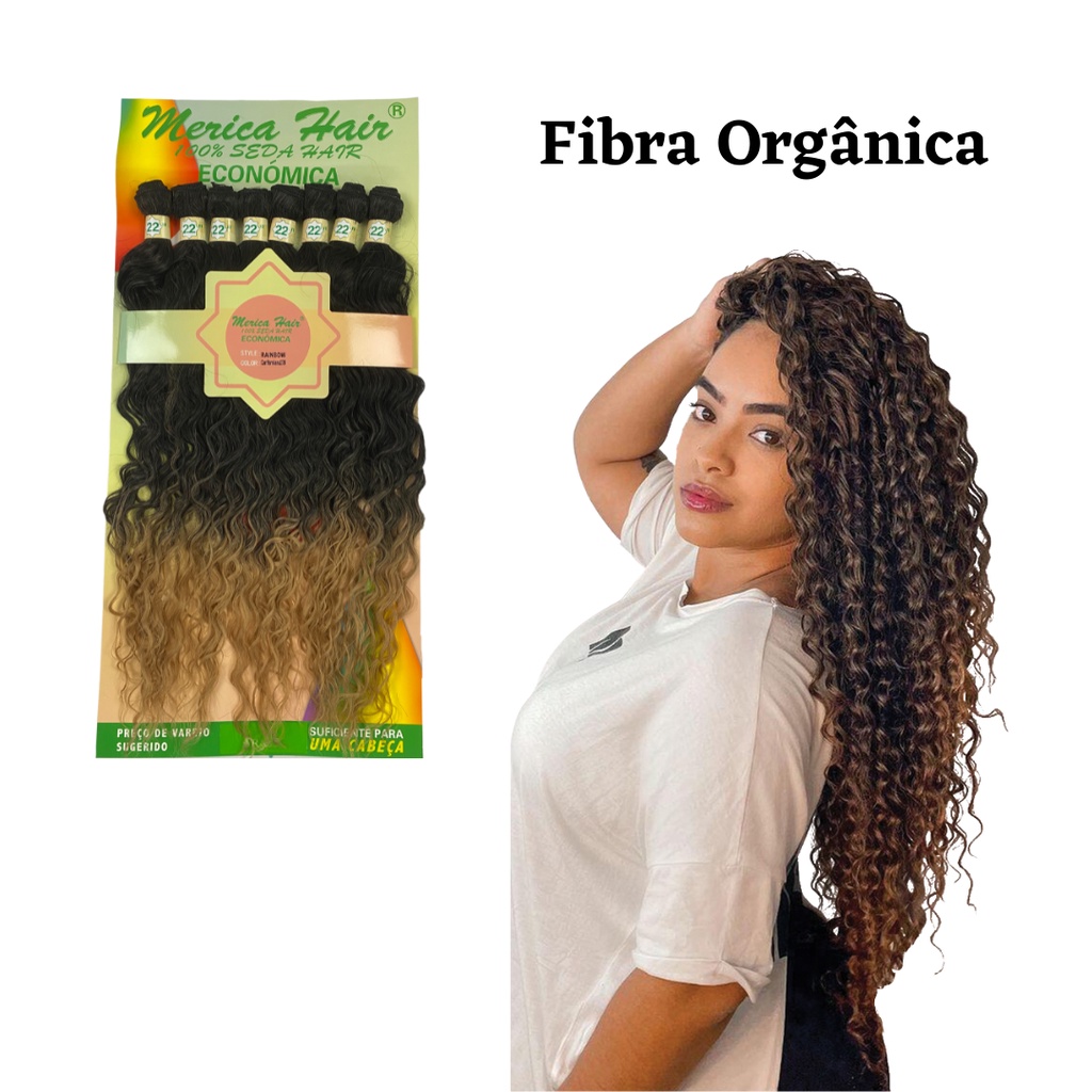 Cabelo Orgânico Cacheado Rainbow- Merica Hair 8telas 280gramas 55 Cm ...