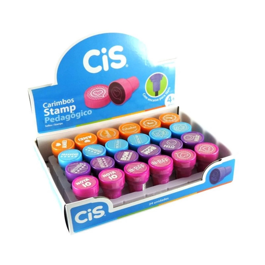 Carimbo Cis Pedagógico Escolar Kit Escolar Com 24 Unidades Para Ensino ...