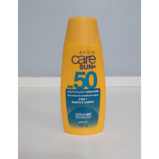 Protetor solar 2 em 1 rosto e corpo Avon Care sun+ FPS 50 120g | Shopee Brasil