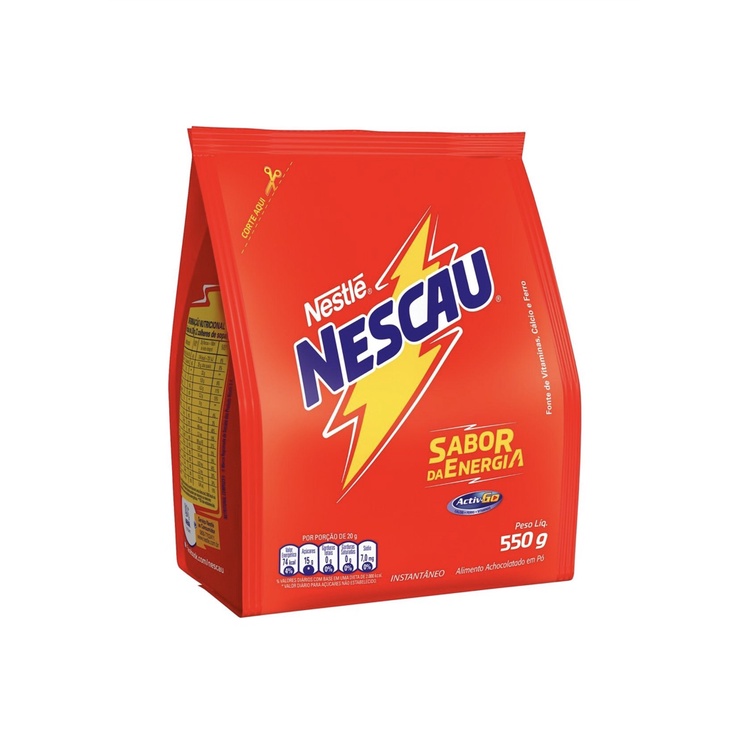 Achocolatado em Pó Nestlé Nescau Pacote 550g | Shopee Brasil