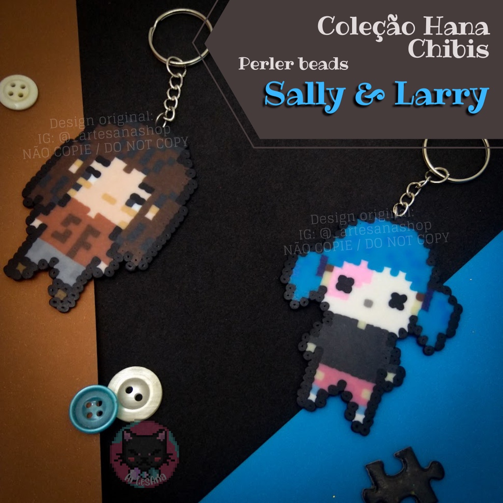 Chaveiros plastificados ou Perler Beads/Pixel Art - Sally Face | Shopee ...