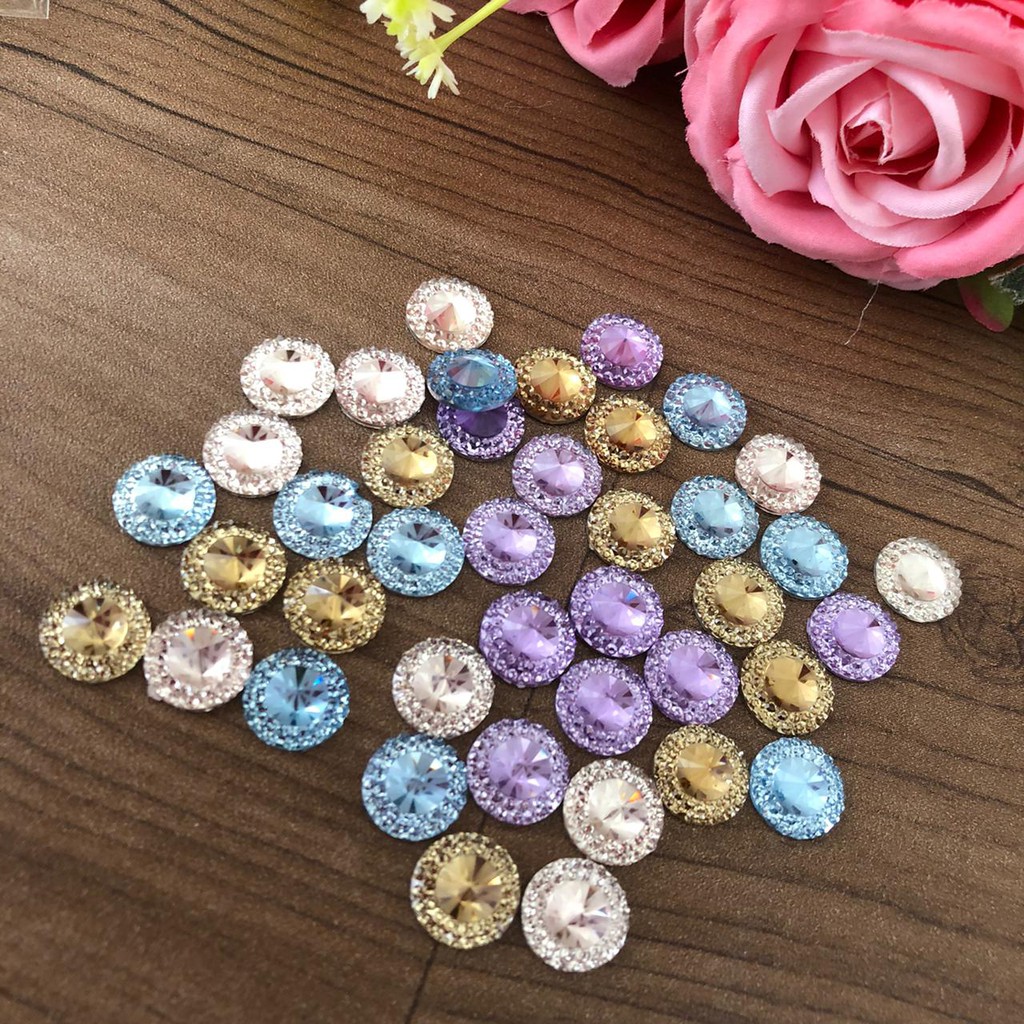 Chaton Redondo com borda 16mm 20 unidades | Shopee Brasil