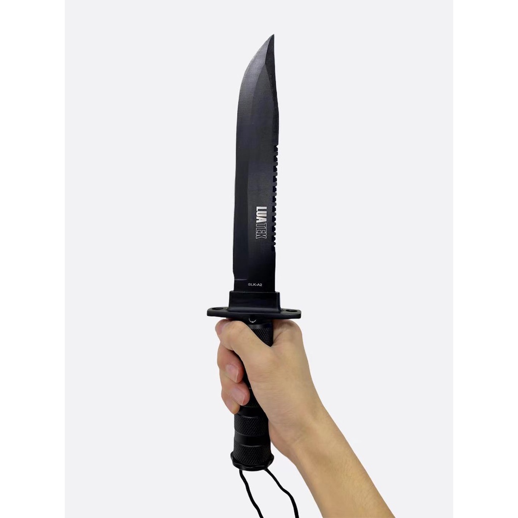 Faca Rambo Tática Militar Aço inox serrilhado kit sobrevivência ...