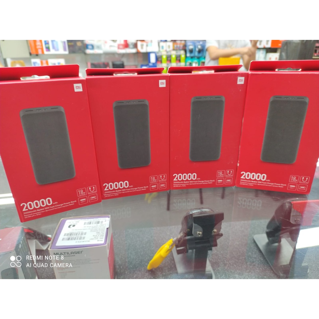 Carregador Portátil Universal Power Bank Xiaomi 20000mah | Shopee Brasil
